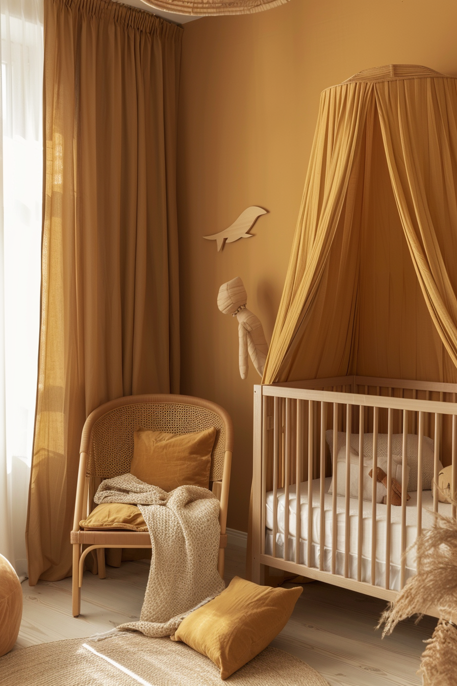 Nos idées déco pour une chambre bébé ocre
